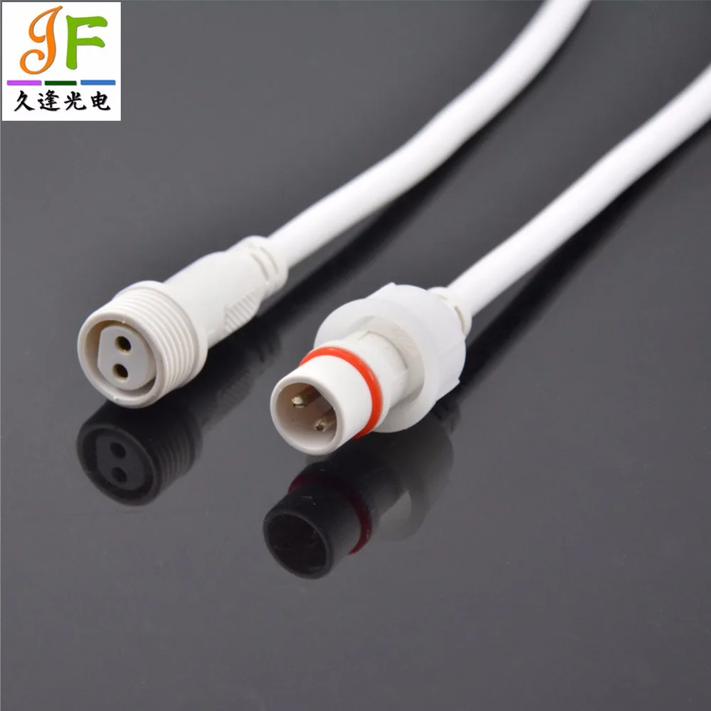 100pairs-2-Core-2pin-19mm-White-Black-Plastics-waterproof-IP65-led ...