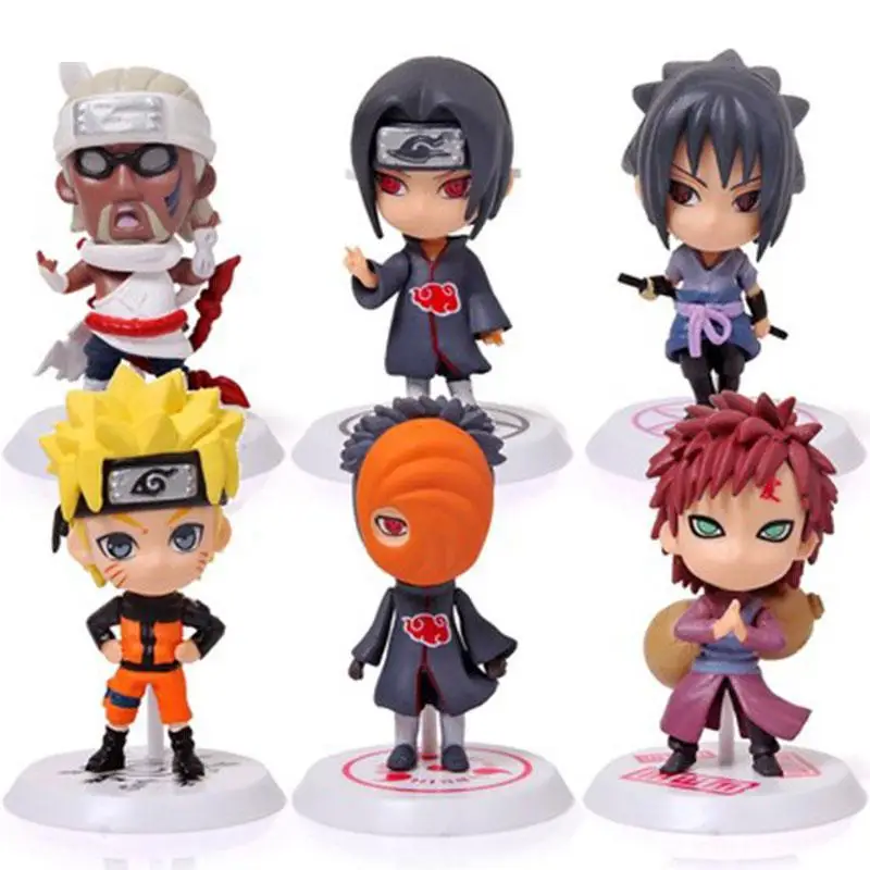 6pcs/set Japanese anime Naruto Q version PVC Action Figure Toys Doll ...