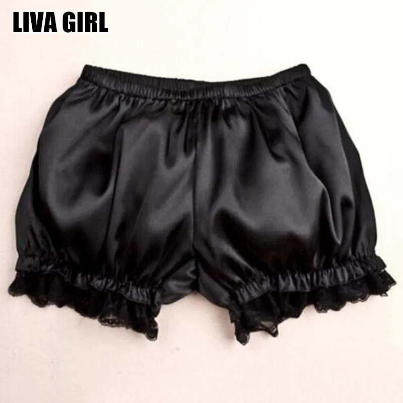 Liva Girl Women's Lace Safety Short Pants Pumpkin Lantern Solid Color ...