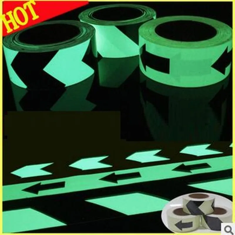5m/roll Arrow Luminous Safety Security Home Decoration Tapes Glowing ...