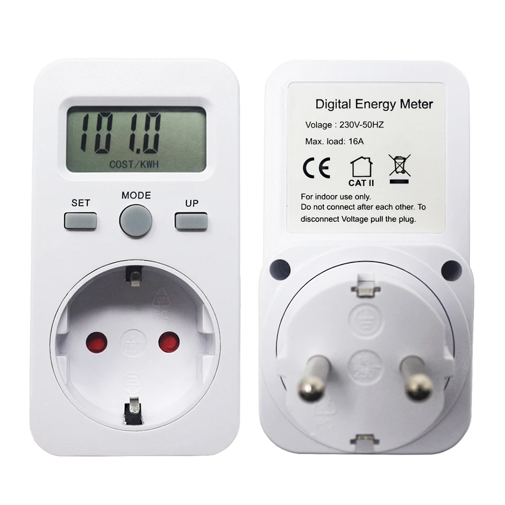 AC-230V-16A-3680W-EU-Plug-Digital-Power-Monitor-Energy-Meter-Wattmeter ...