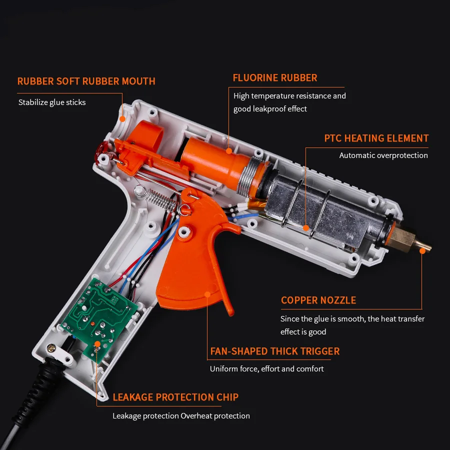 150W Industrial Electric Silicone Guns Hot Melt Glue Gun Thermo Gluegun ...