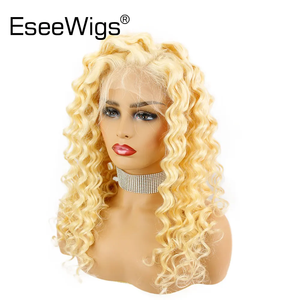 Eseewigs Brazilian Deep Wave 613 Blonde Lace Front Wig Human Hair 13x6