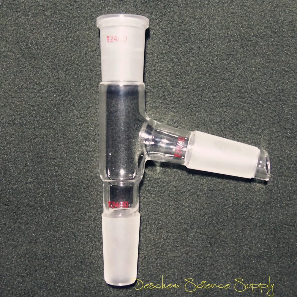 24/40,Three way Glass adapter,75 degree bent,distillation head ...