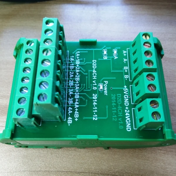 1 In 4 Out Differential Signal Splitter Terminal Connector for Servo or ...