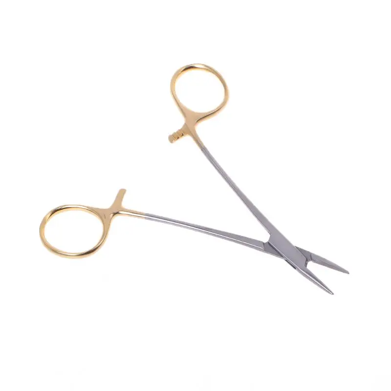 12.5cm Dental Golden Handle Needle Clamp Medical Pliers Surgical ...