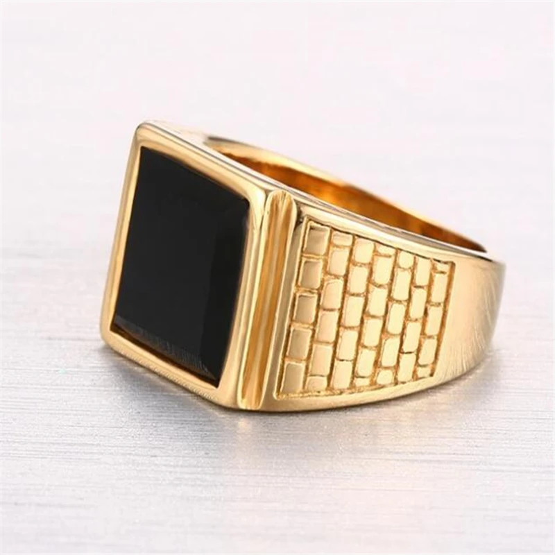 New Casting Domineering AAA zircon Wedding rings for men 316L Stainless ...