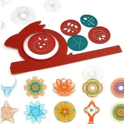 Newest Spirograph Magic turtle rabbit sketchpad Kids gift drawing board ...