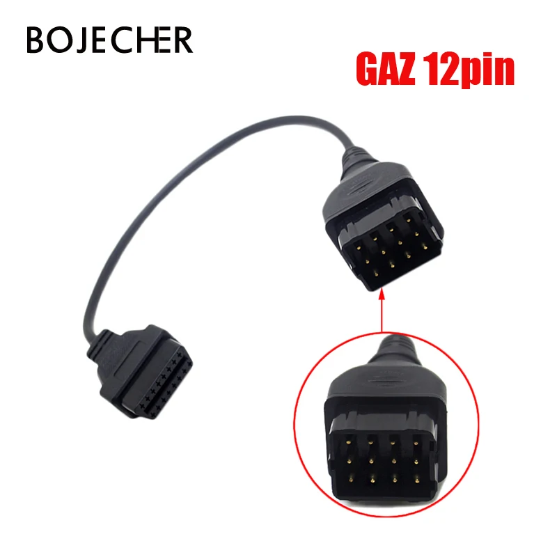 Cabo adaptador de diagnóstico para caminhão diesel, ferramenta de pino com 12 pinos para obd2 ...