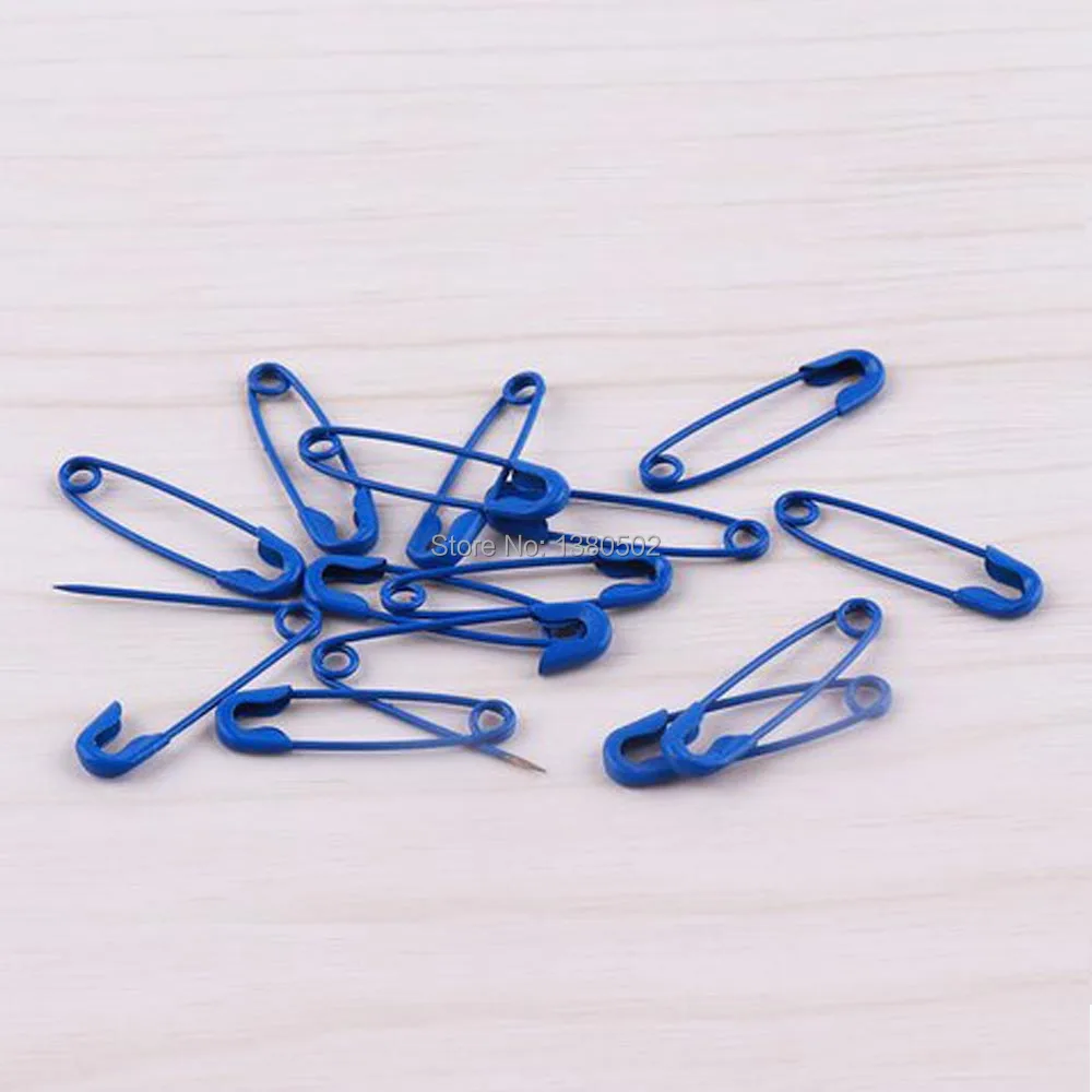 100pcs /lot Blue Color 19mm Multifunction Metal Safety Pin Label Pin ...