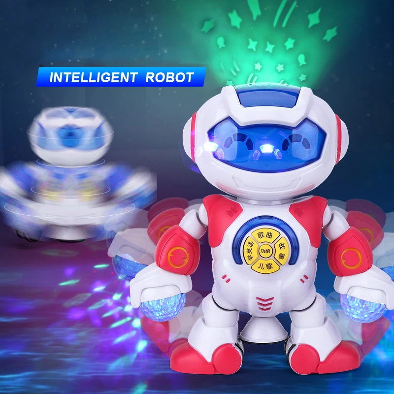 360 Rotate Dancing Robot Electric Light Music Lol Dolls Early Education ...