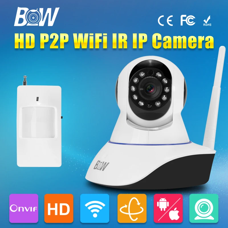 BW 720P Wireless IP Camera Wi Fi Surveillance Camera Security Onvif ...