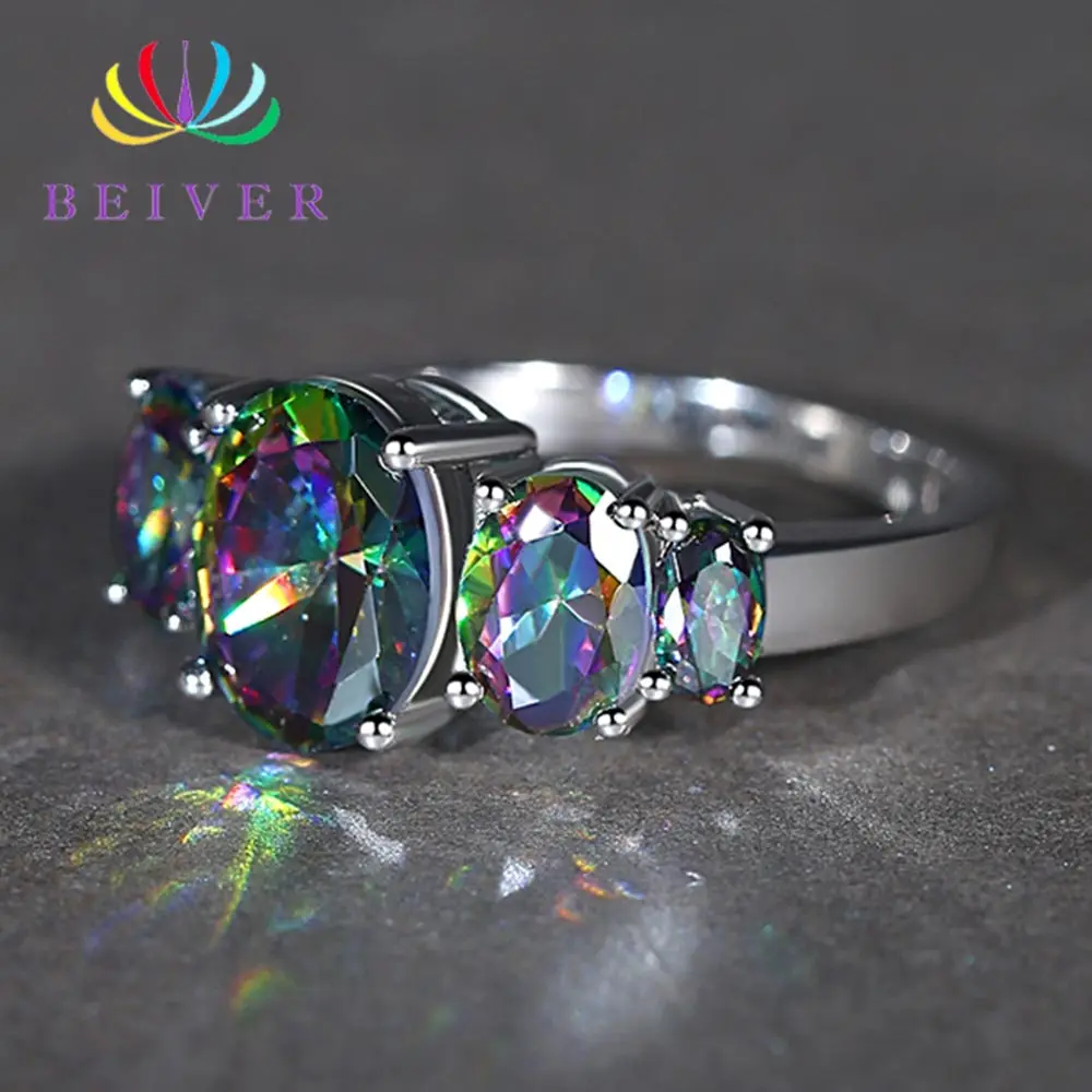 Beiver, Новое поступление, белые, золотые, Овальные, радужные, AAA+ ...