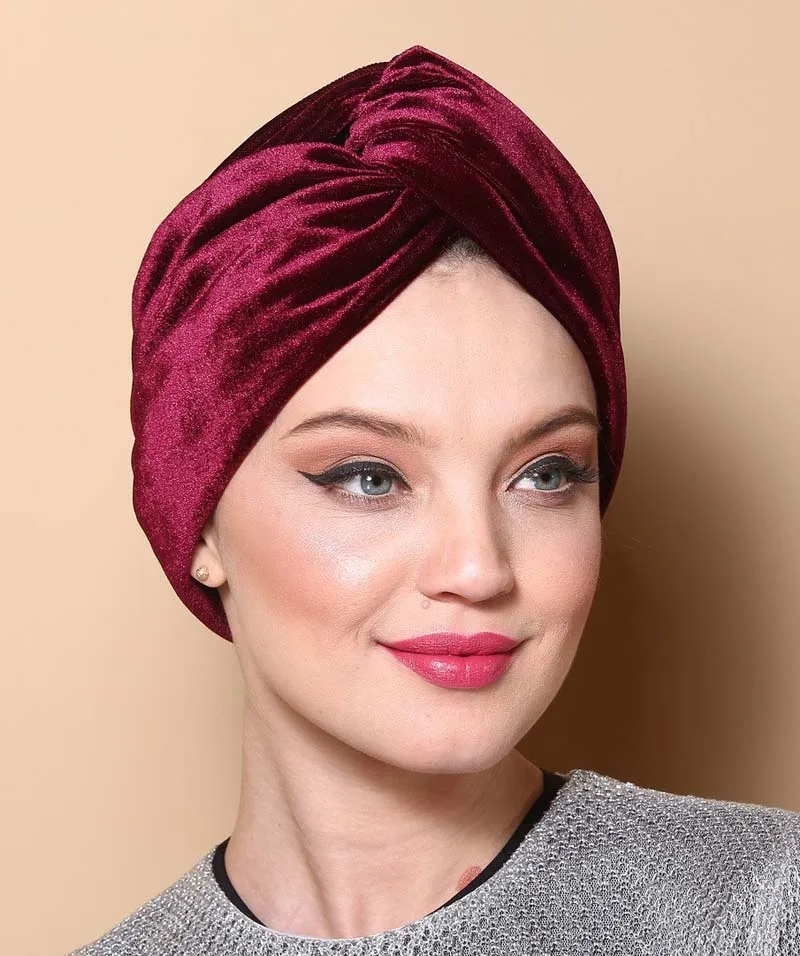 Buy 2017 Fashion Women Turban Headband Velvet Hair