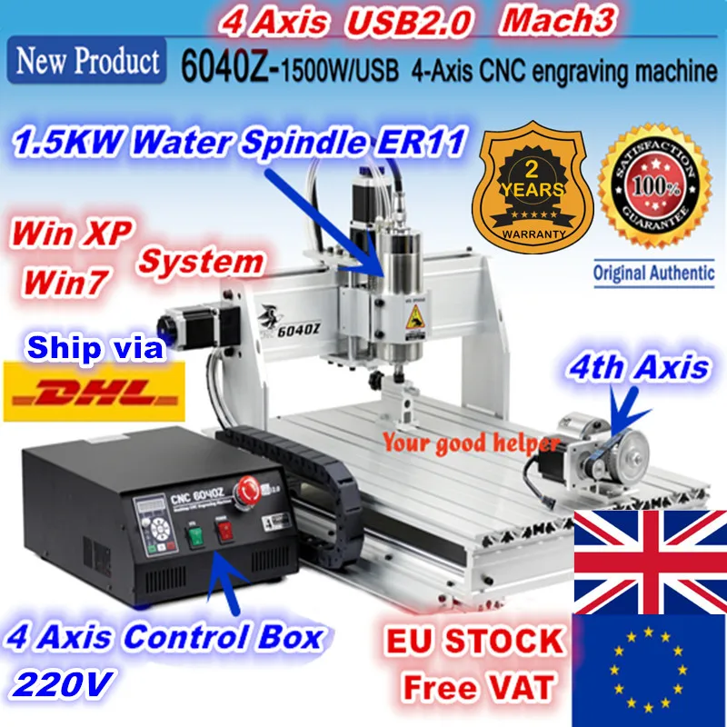 4-Axis-USB-Mach3-6040-1500W-CNC-Router-Engraving-Milling-Machine-220V ...
