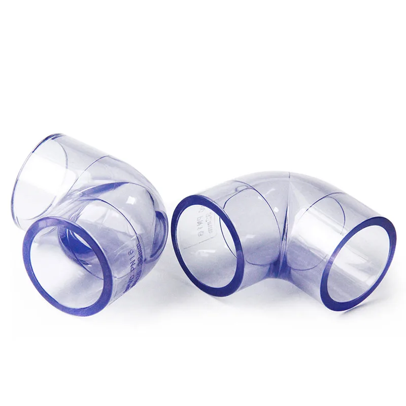 gogo PVC tube transparent elbow pipe PVC fittings UPVC water pipe 90 ...