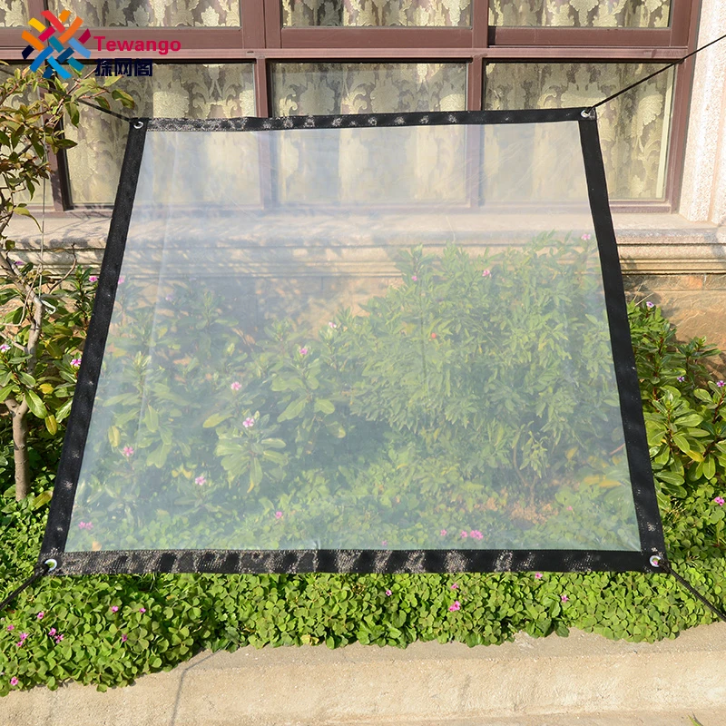 Tewango Clear Rain Tarp Transparent Film visible Rain Protect Balcony ...