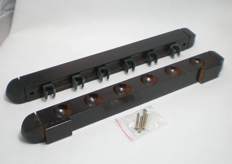 1Pair Billiard Pool Snooker Wood Rack Holder Wall Mounted Hanging ...
