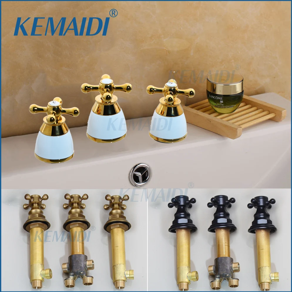 KEMAIDI Hot And Cold Water Control Valve 3 Sets For Bidet Faucet ...