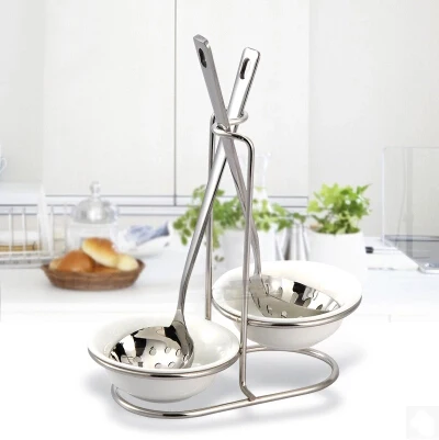New Designer Kitchen Stainless Steel Soup Spoon Rack Colander Rack ...