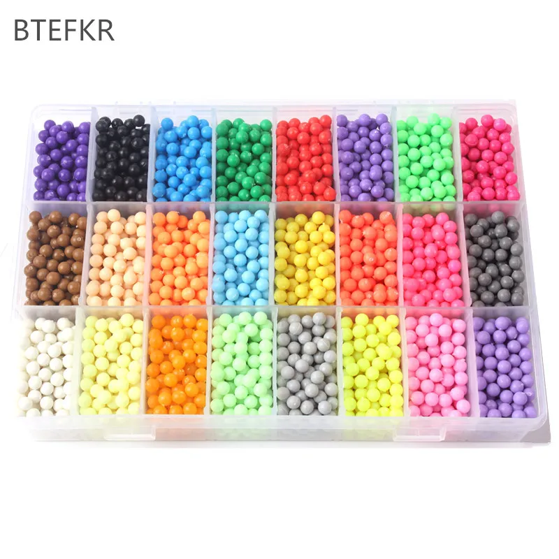 BTEFKR-Beads-24-Color-Puzzle-3d-Beads-Toys-for-Children-Water-Sticky ...