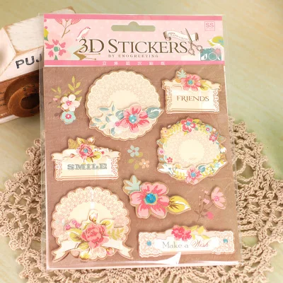 Creative Flowers Handmade decoraitve 3D Paper Stickers to DIY ...