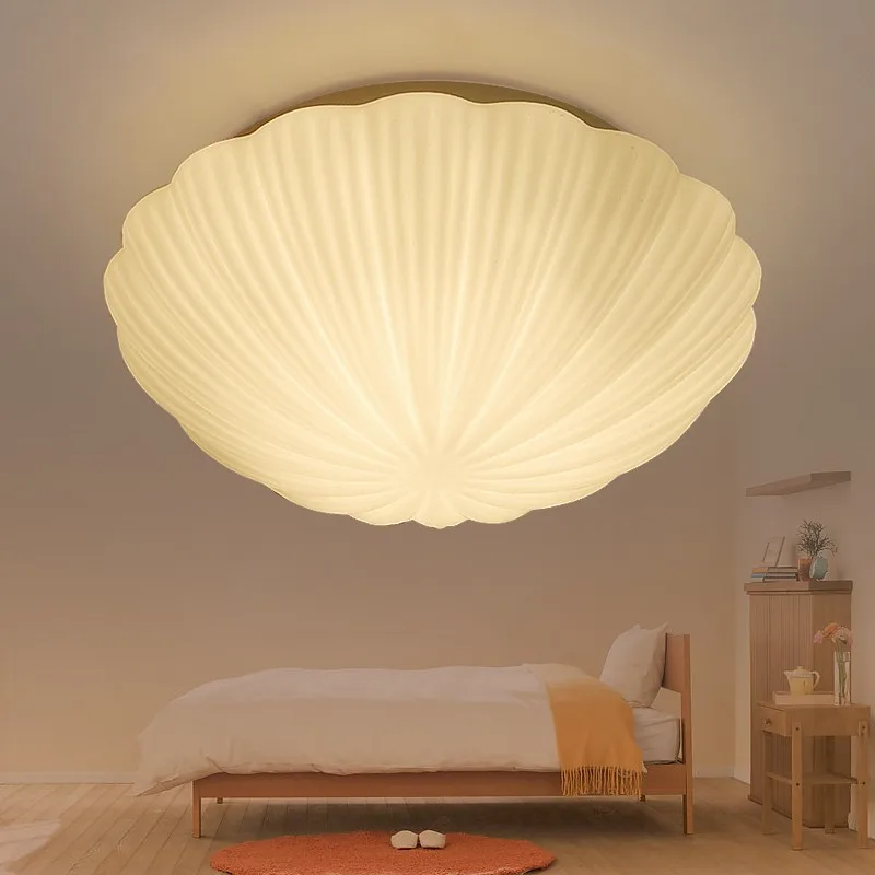 Modern brief Personalized white shell design ceiling light Home decora ...