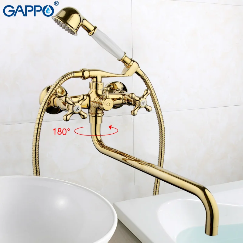 GAPPO Badewanne Wasserhahn wasser mischer dusche set goldene wand ...