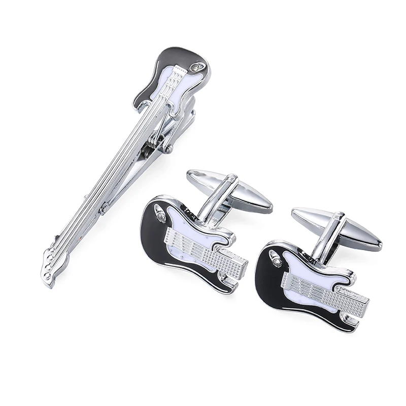 A Brand New Luxury Suit Cufflinks Tie Clip Board Music Violin Cufflinks ...