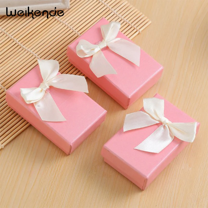 New High end Gifts Box Cute Girls Pink Jewelry Box with Ribbon Bows ...