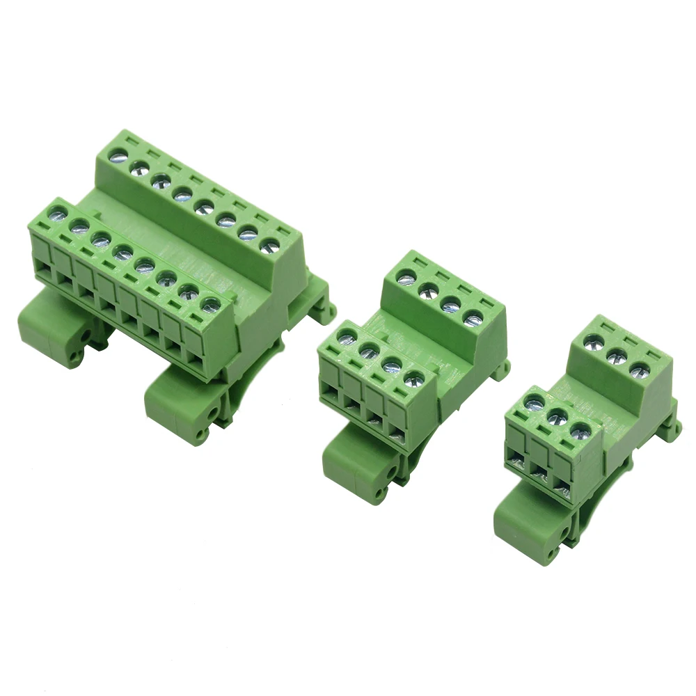 1pcs Rail Type Solderless Wire Terminal Connector Row Butt Joint 2EDG ...