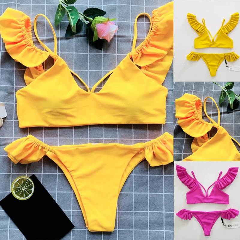2019 bandeau bikini halter mini micro swimwear ladies' swimwear suit ...