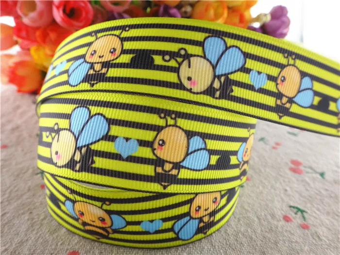 17030256,New arrival 1" (25mm) 50 yards/lot animals bees printed ...