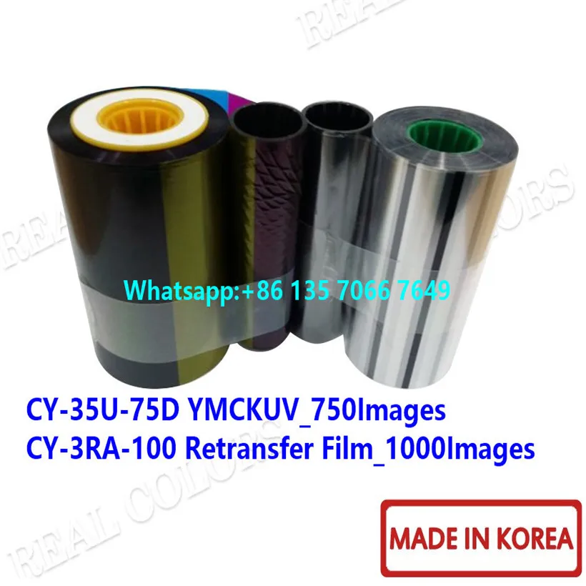 10sets Compatible Dnp Uv Ribbon Cy-75u-35d Ymckuv 1000 Images ...