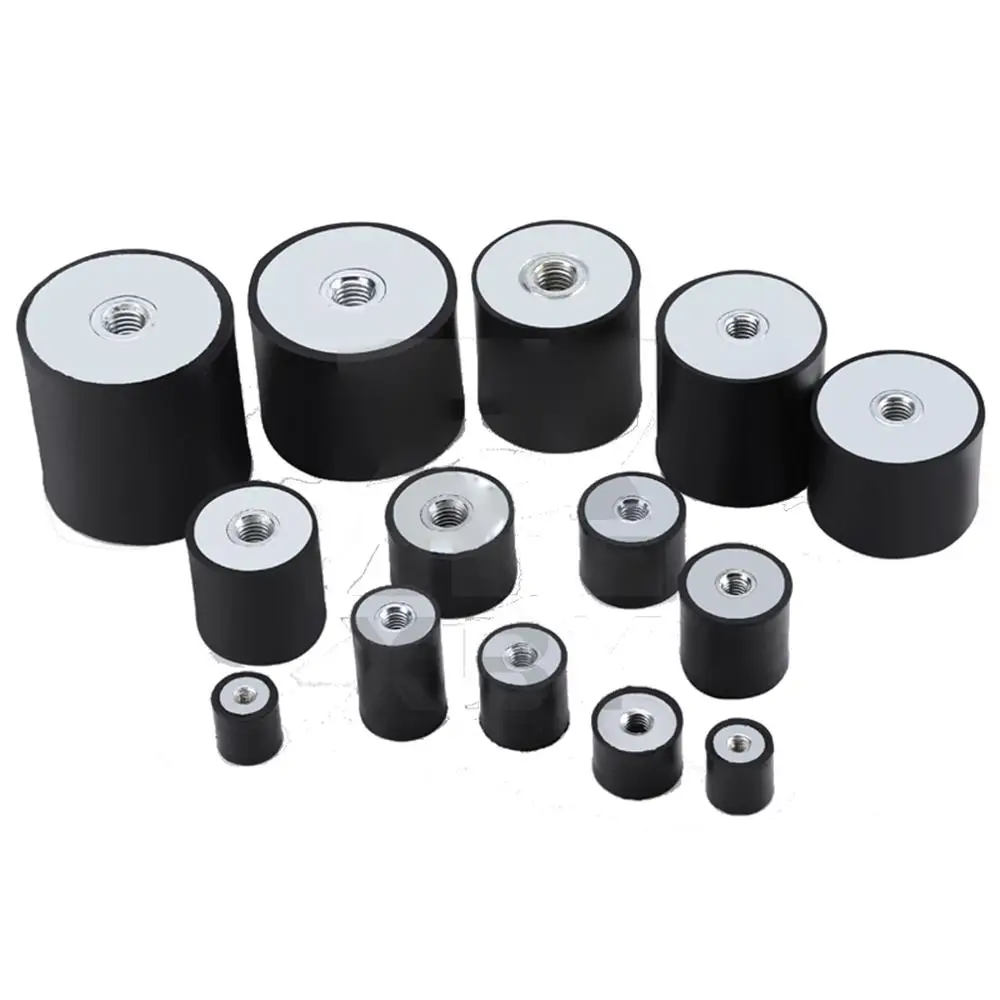 Outer-Diameter-10-15-20-25-30mm-M4-M5-M6-M8-Double-Female-Thread-Rubber ...