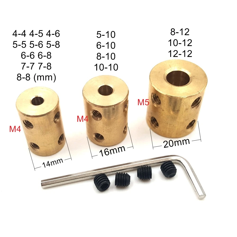 Gaqusu Pure Copper Cylindrical Shaft Coupling Rigid Coupling Coupler ...