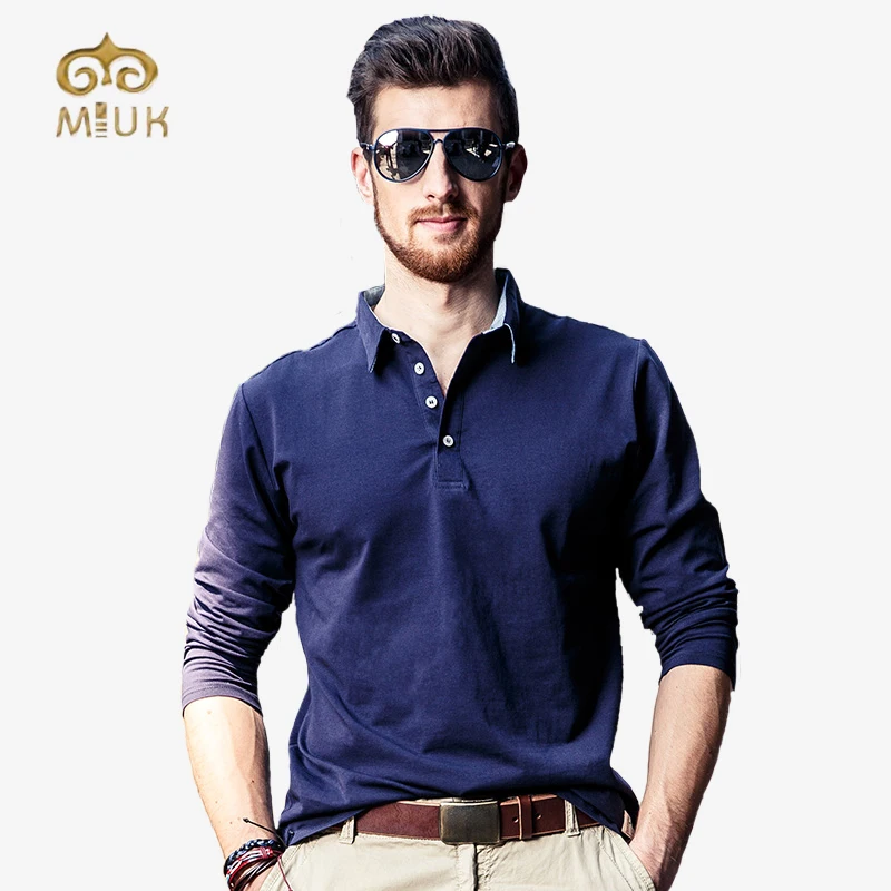 Miuk 2017 New Arrival Solid Cotton Full Sleeve Anti wrinkle Classic Men ...