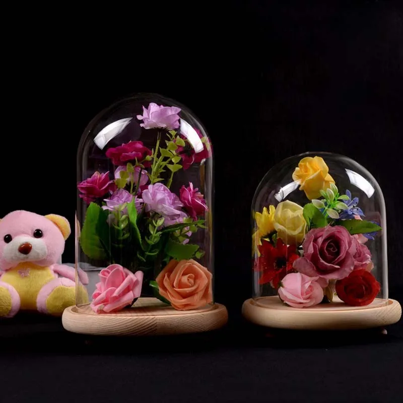 Creative Landscape Glass Cover DIY Microscopic Living Flowers Cover The ...