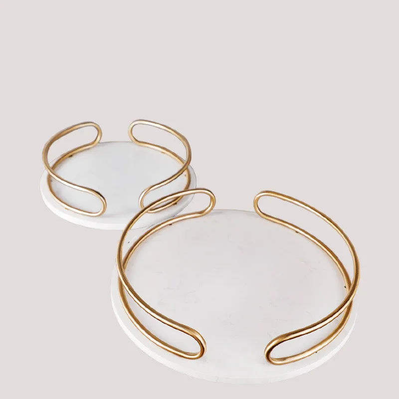 Металлическая ручка в форме дуги Белый Мраморный поднос европейская ...