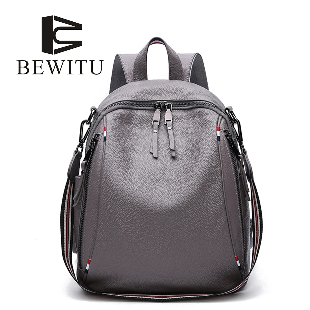 BEWITU Fashion Backpack Women Backpacks Real Leather School Bag for ...
