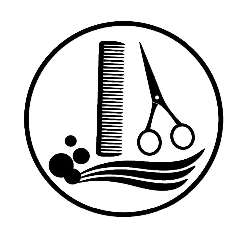 Barber Hair Dresser Shears and comb vinyl decals Paper & Party Supplies ...