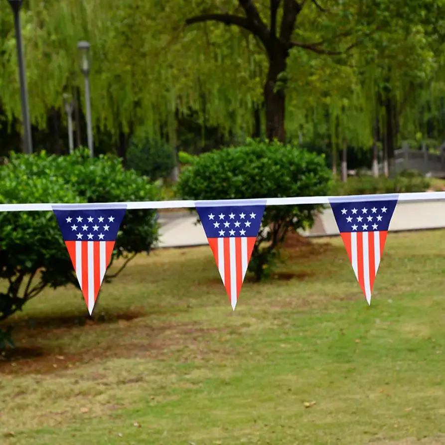 2018 NEW 20 Pcs Per Set American Flag String America USA Bunting Banner ...