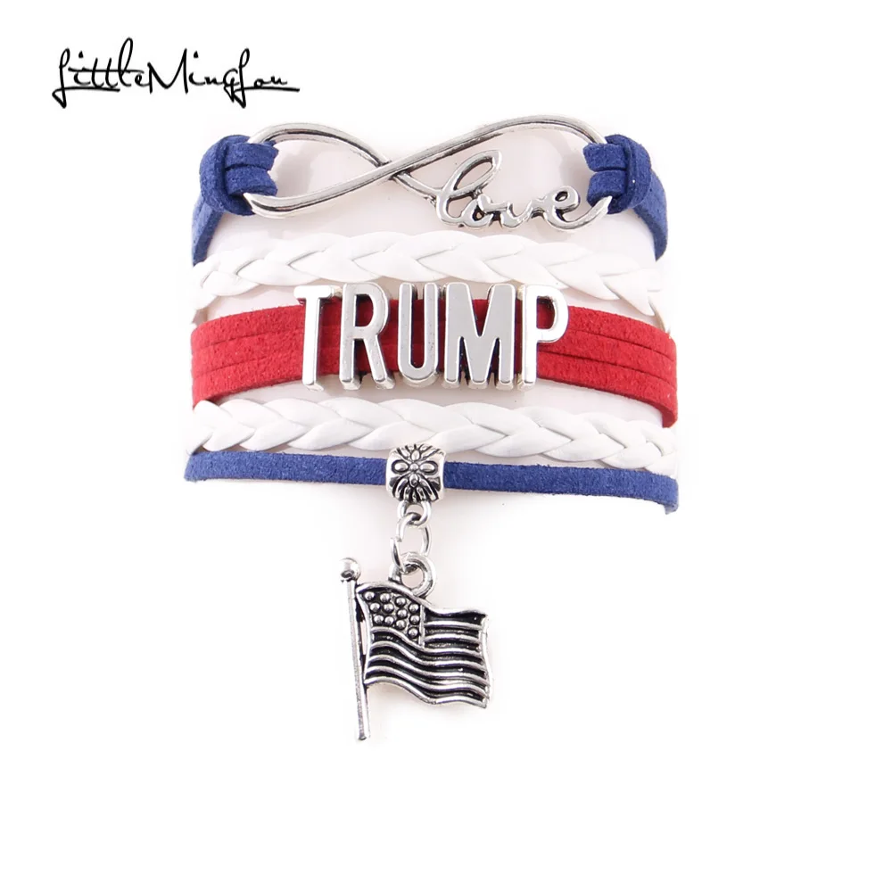 Infinity love USA election TRUMP HILLARY BIDEN women bracelet charm ...
