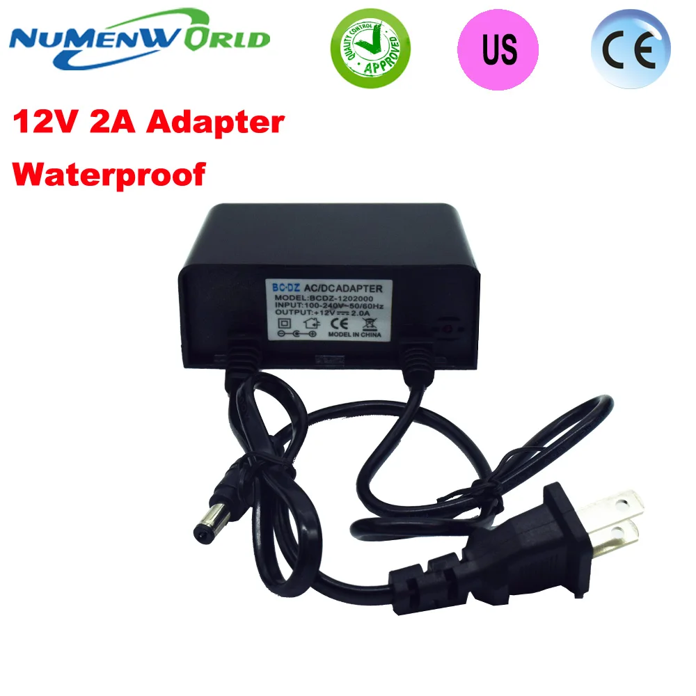 Waterproof outdoor Power supply adapter US America plug for CCTV camera ...