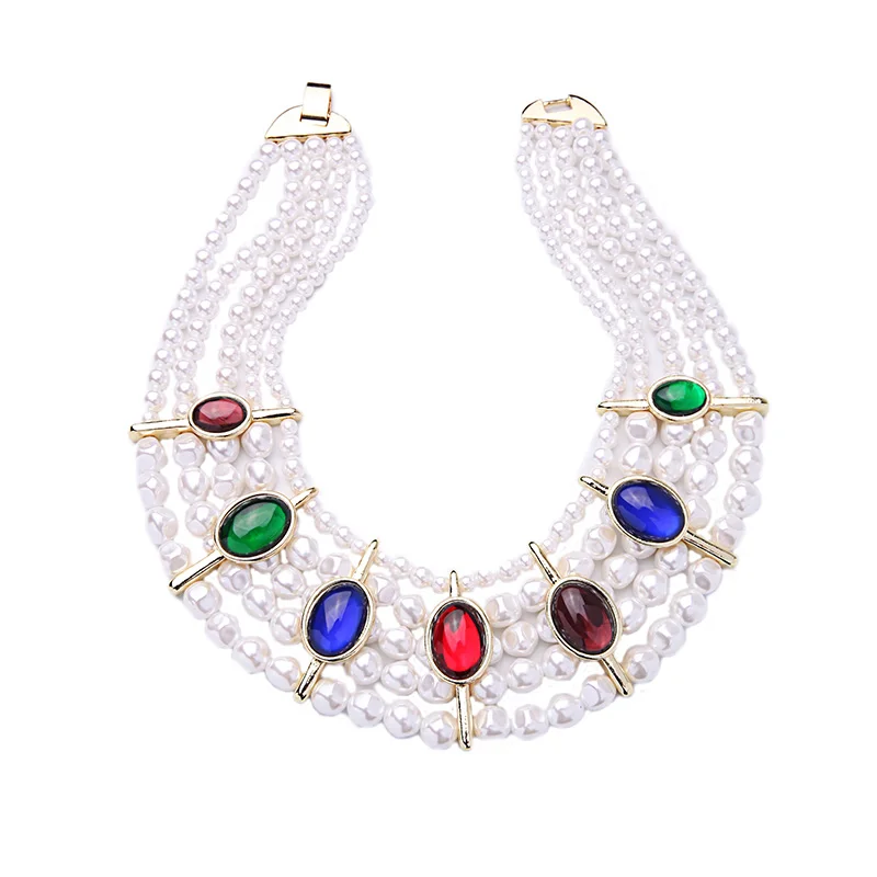 Buy New Fashion Colorful Imitation Gemstone Necklace