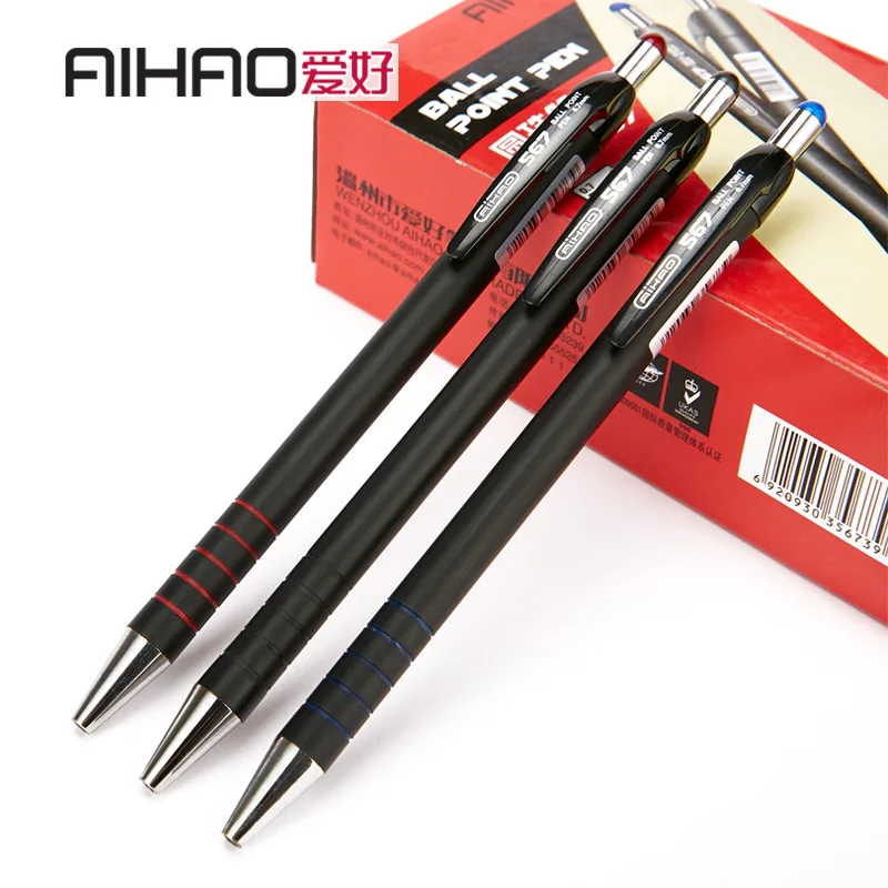 Aihao-AH-567-0-7mm-Red-Ballpoint-Pen-Office-School-Writing-Supplies ...