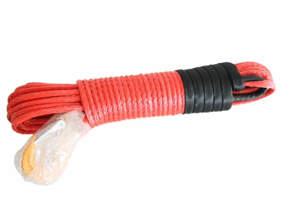 Red 5/16*100feet 4x4 Synthetic Winch Rope,ATV Winch Accessaries,Towing ...