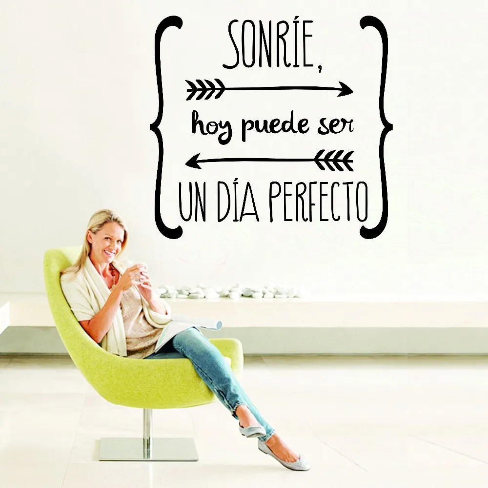 Special Wallpaper Spanish Quote Vinyl Wall Sticker Bedroom Poster Wall ...