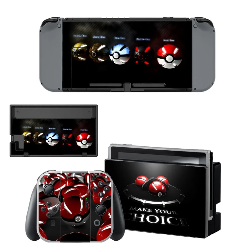 Pokemon GO Pikachu Skin Sticker for Nintendo Switch Console and Joy-Con ...