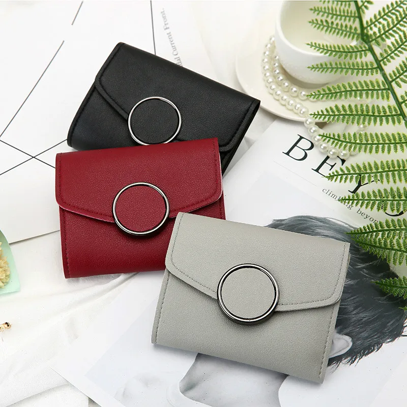 Verano nuevo Simple corto cartera señoras versión coreana de la hebilla ...